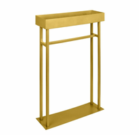 MATTE GOLD/BLACK/ROSE GOLD - Modern Rectangular Tall Metal Stand Weddi ...