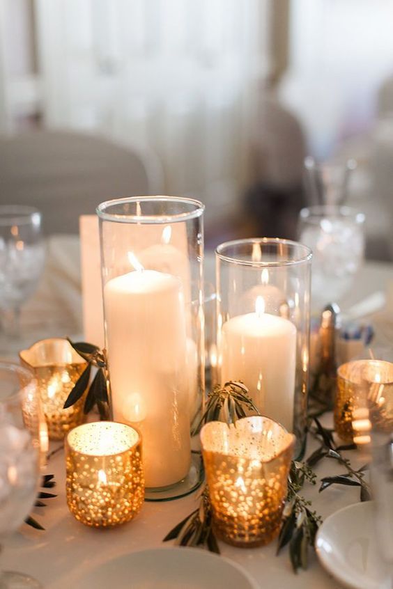 Gold Rose Gold Mercury Glass Votives Sets Of 24 Everygoldendetail